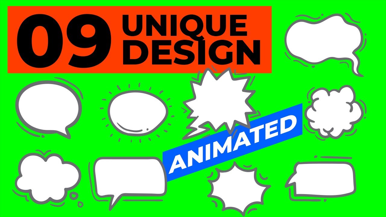 Speech bubble green screen | Animated | TEXT CALL OUT - YouTube