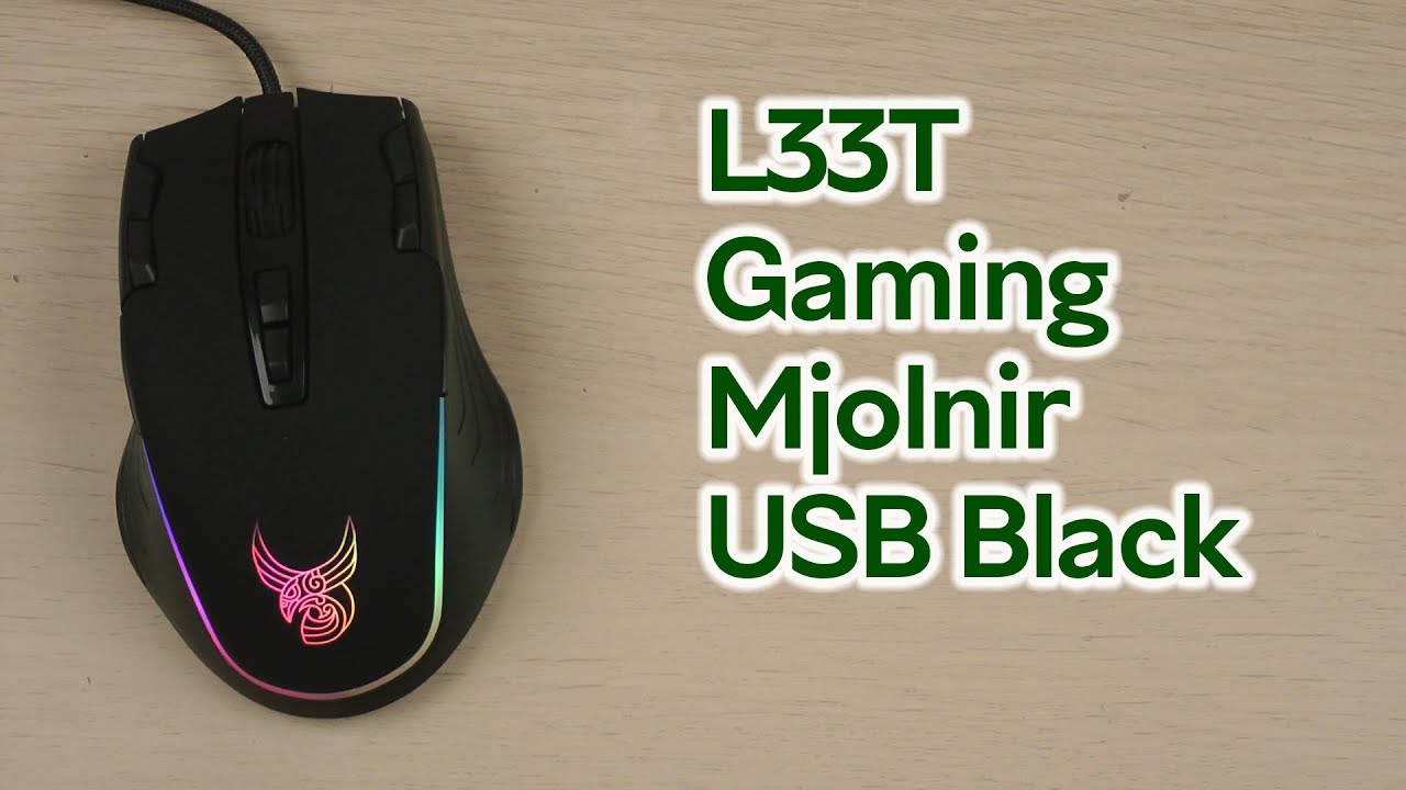 Розпаковка L33T Gaming Mjolnir 12000 DPI USB Black - YouTube