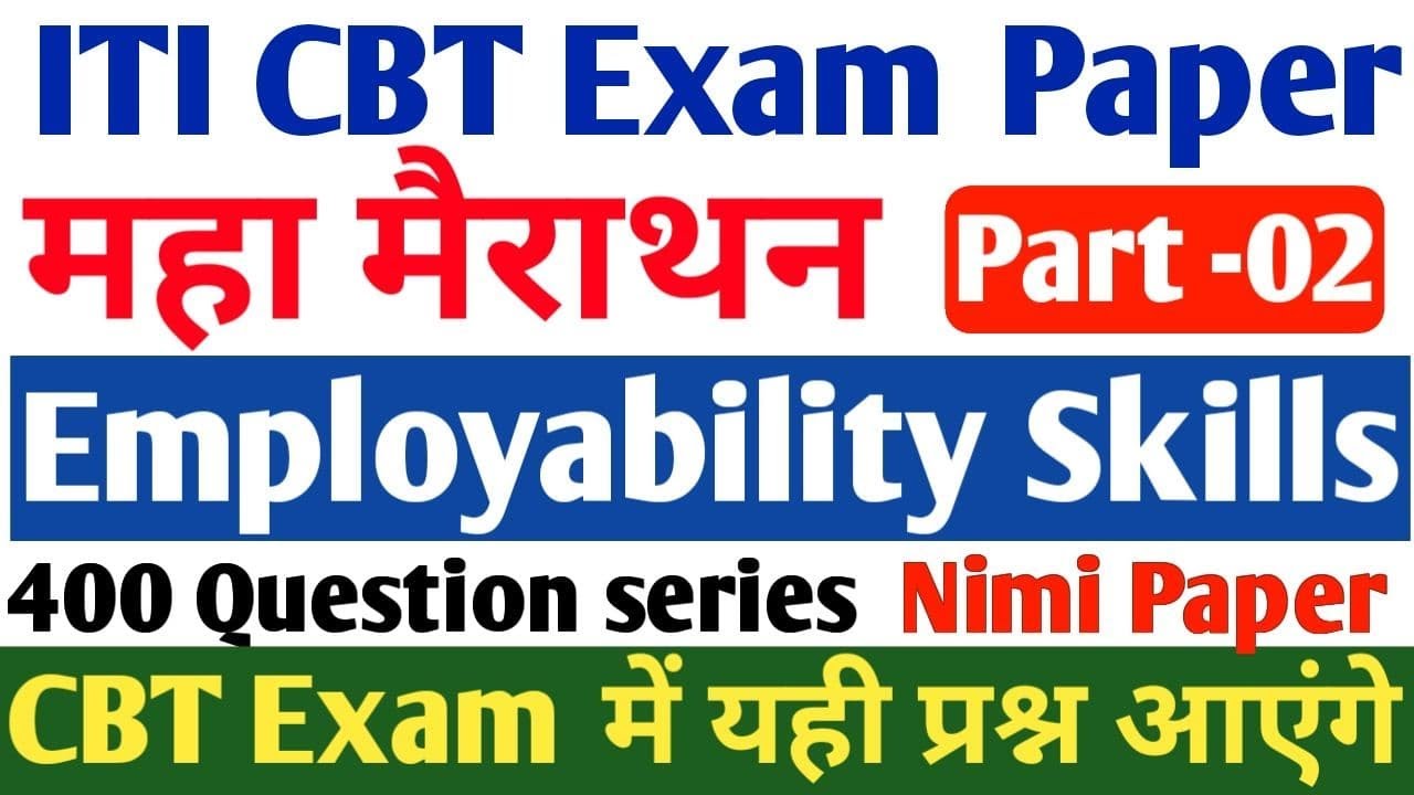 Employability skills 2nd year question paper, iti 2nd year ...
