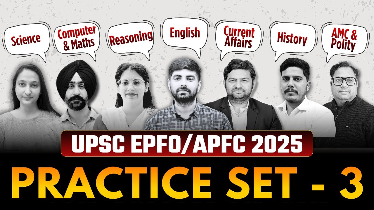 UPSC EPFO APFC 2025 | Practice Set - 3 | Success Tree - YouTube