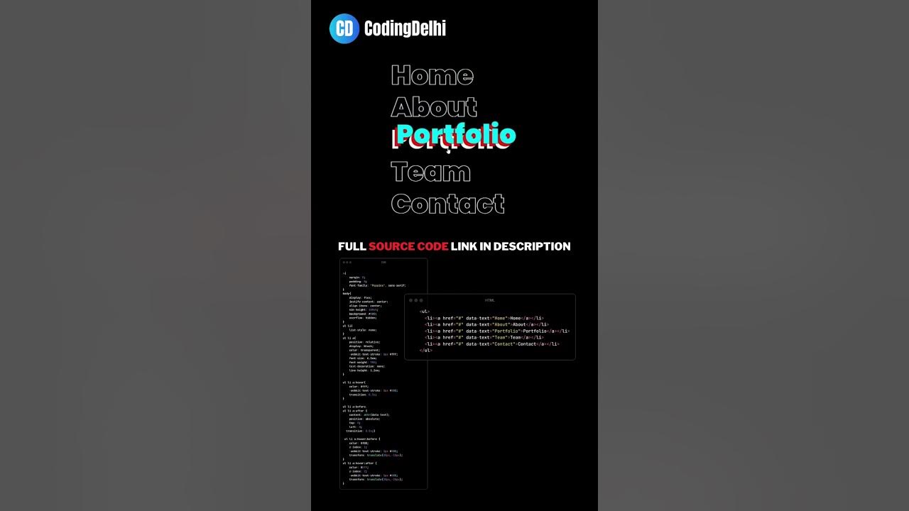 Navigation Hover Effect | HTML CSS - YouTube