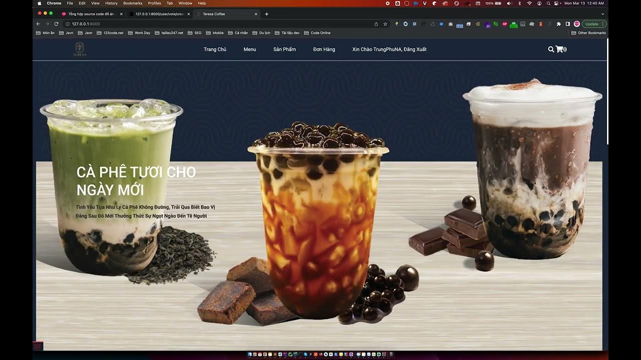 Đồ án 2023 - Website cửa hàng cafe bằng laravel review 2- 123code.net - YouTube