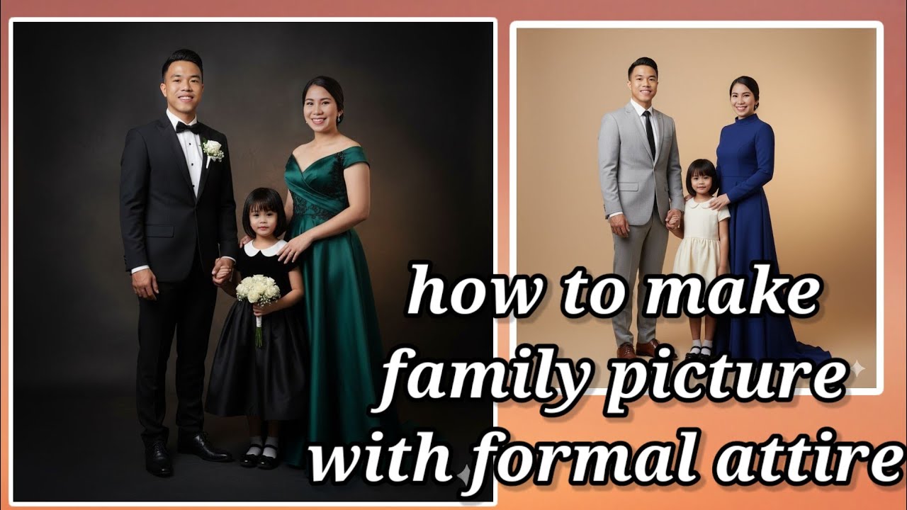 How to make family picture with formal attire° paano mag edit ng family ...