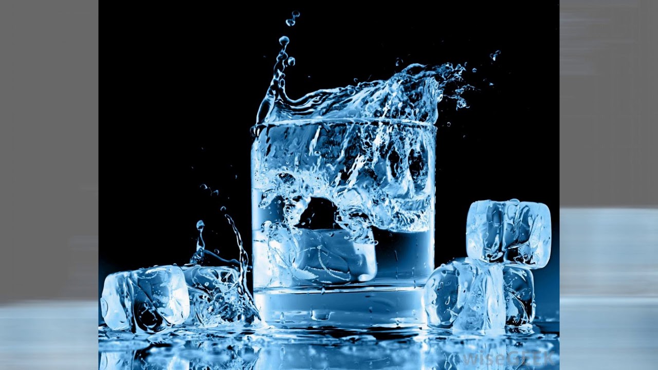 Ice in Water Glass White Noise, Stress Relief, Meditation, Study, Focus ...