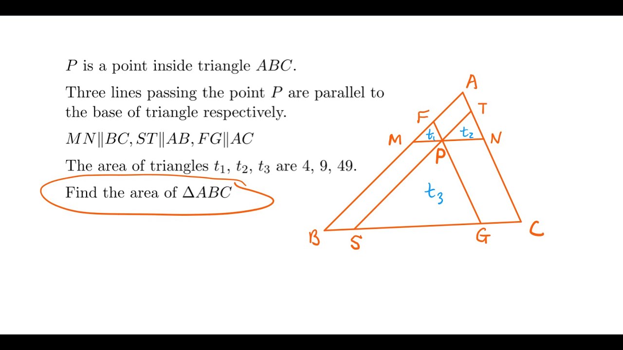 Competitive Math(8-9th grade) Geometry Problem: Find area of a triangle ...