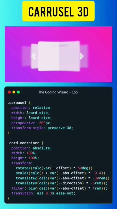 #carrusel #cards #html #css #csstutorial - YouTube
