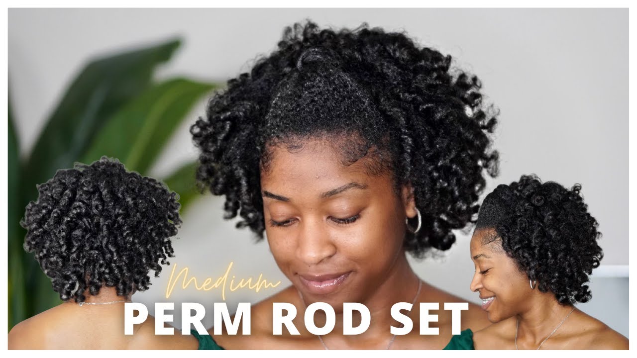 Medium Perm Rod Set on Wet Natural Hair | Volume and Definition! - YouTube