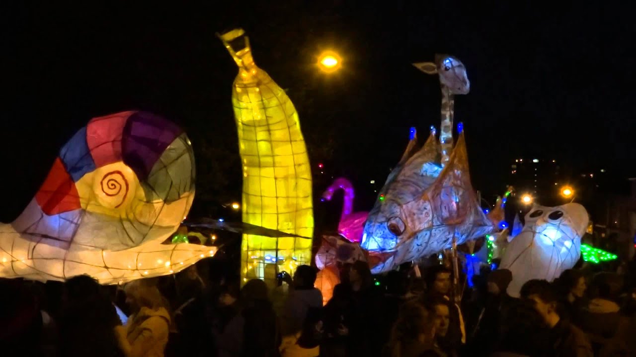 Sharrow Lantern Festival parade (finish) - Sheffield, April 2015 - YouTube
