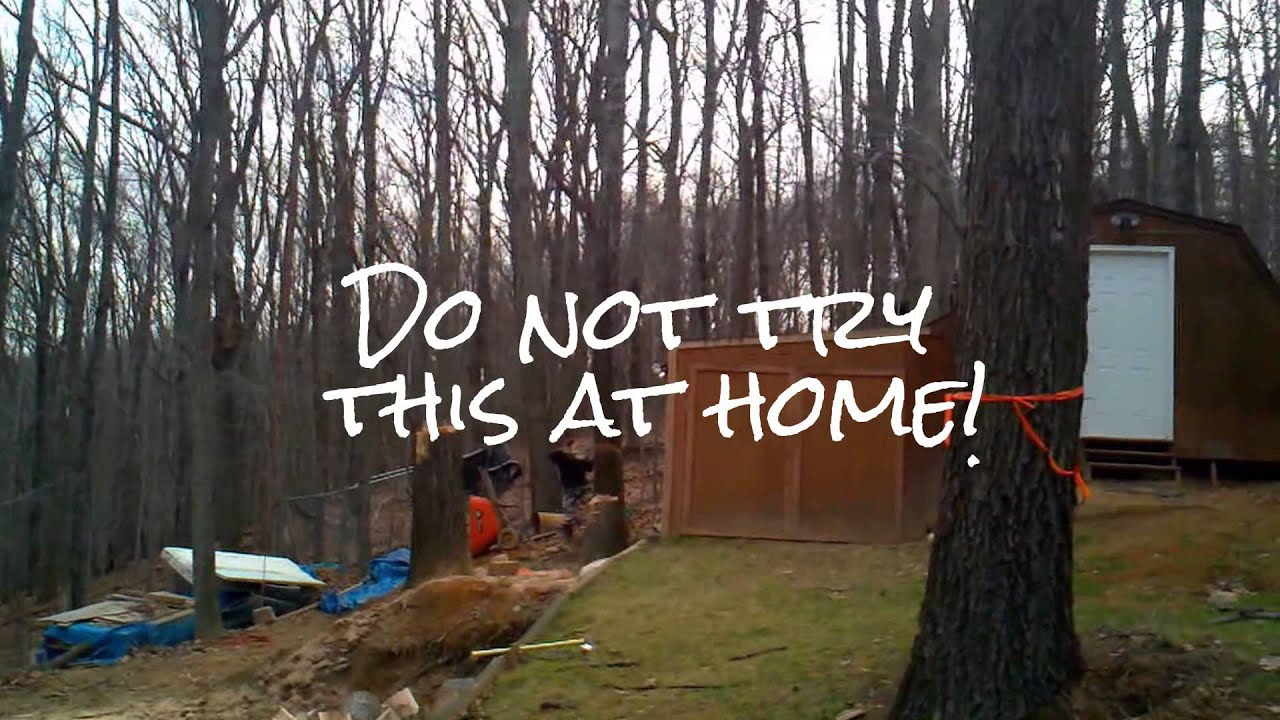 Notching and Cutting Trees with the Pros! - YouTube