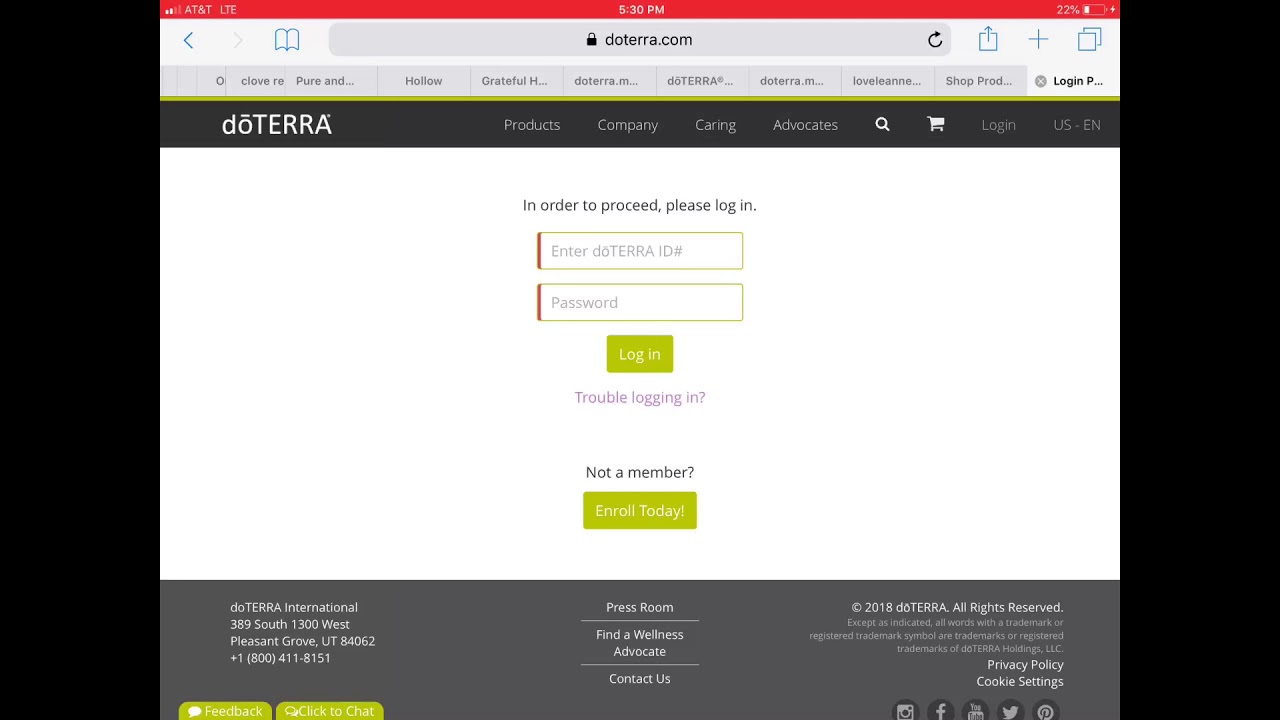 How to login to your dōTERRA account - YouTube