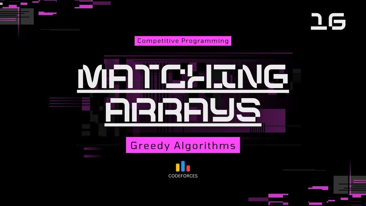 Codeforces 1400 | Matching Arrays | Greedy Algorithm Explained - YouTube
