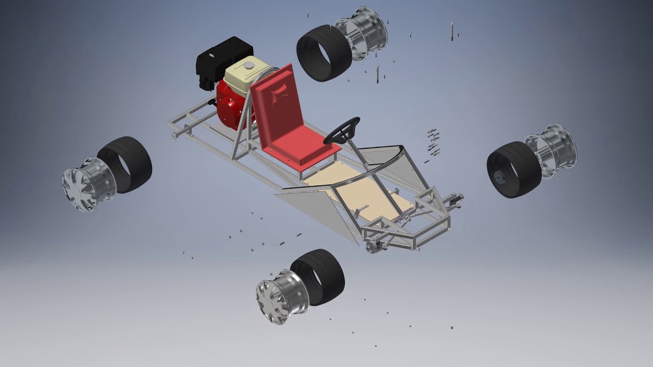 Go Kart Animation Auto-desk Inventor 2018 - YouTube