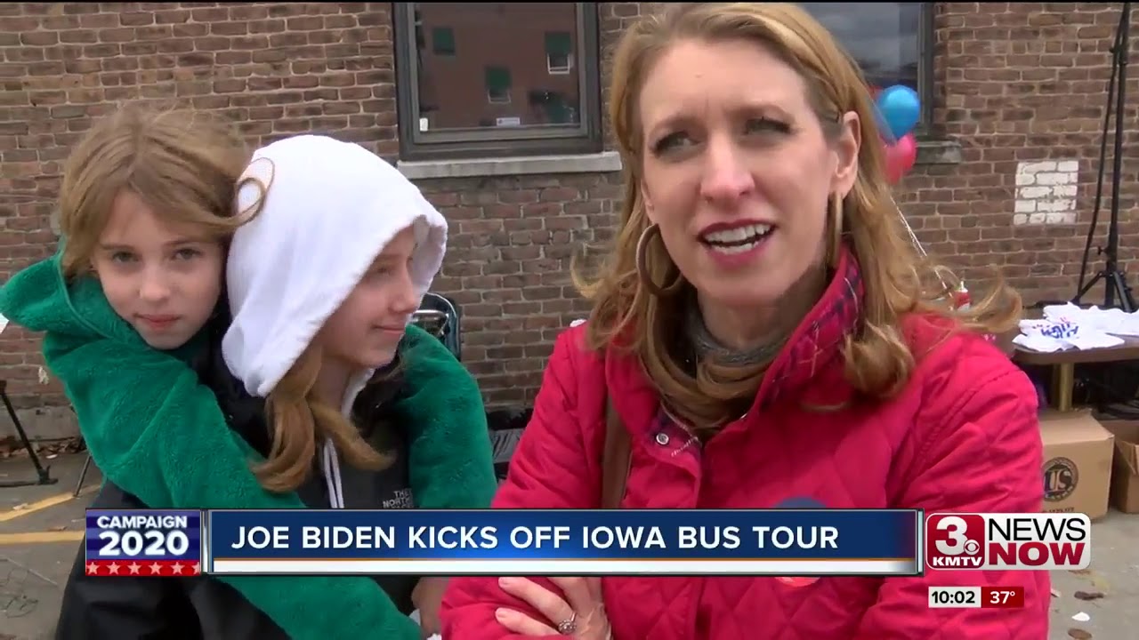 Joe Biden Kicks Off Iowa Bus Tour - YouTube