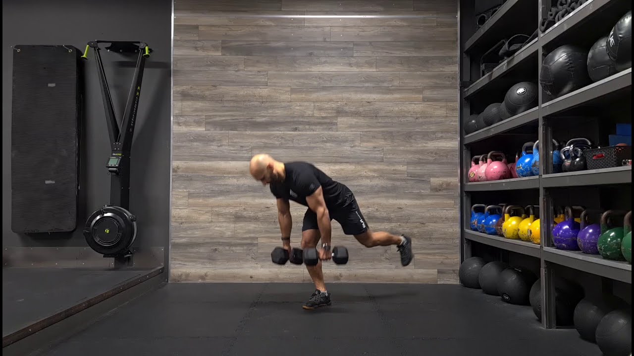 Alternating single leg dumbbell deadlift - YouTube