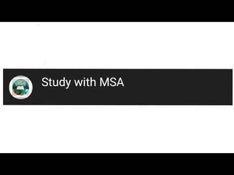 Study with MSA || Channel trailer - YouTube