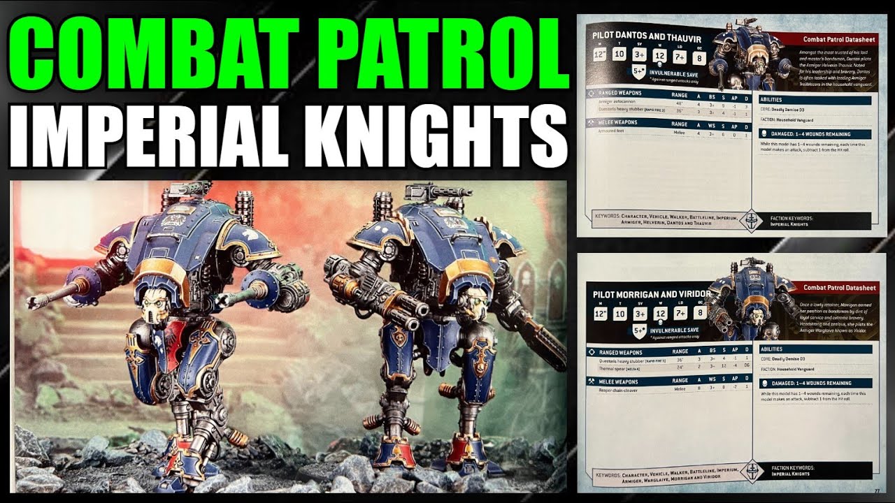 Warhammer 40k Combat Patrol: IMPERIAL KNIGHTS Armiger Trailblazers ...