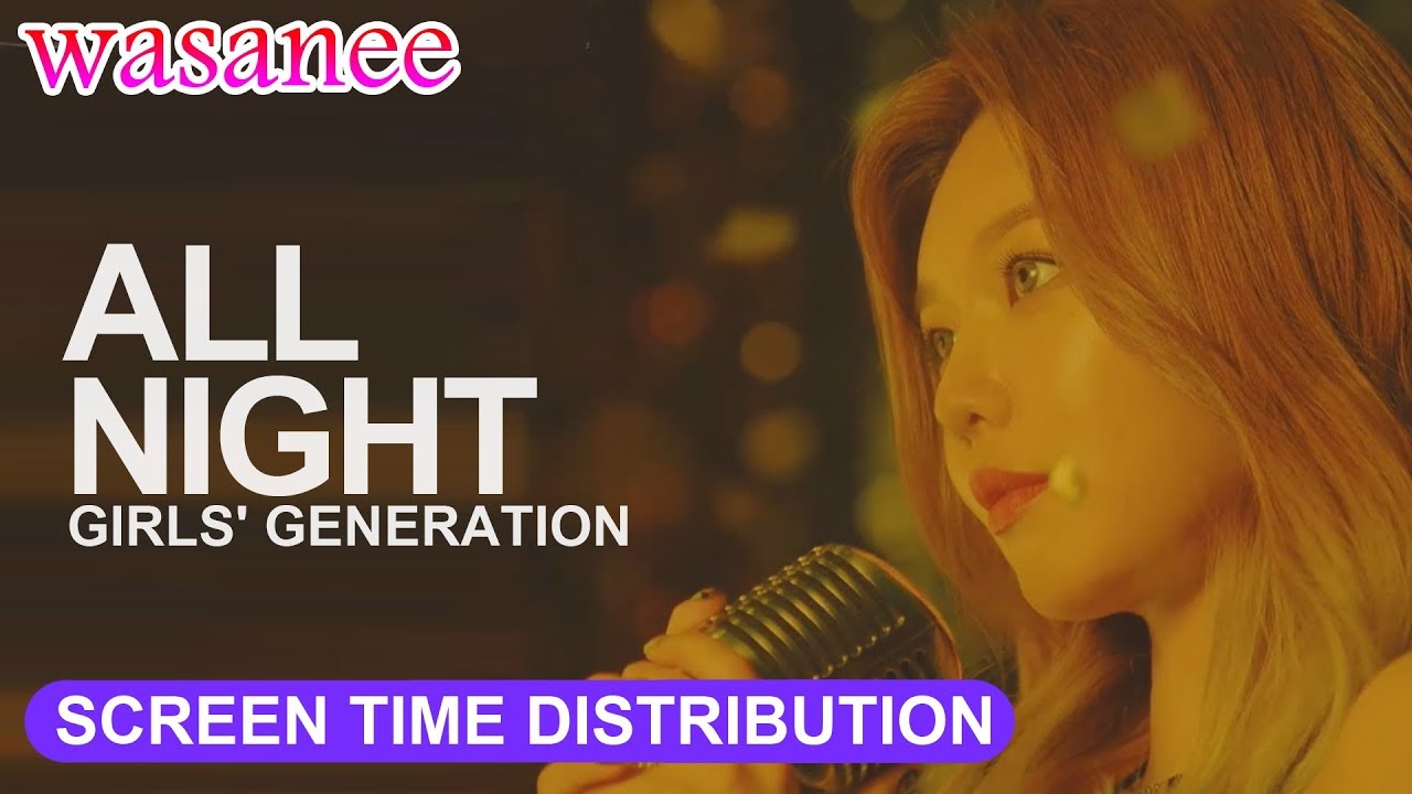 Girls' Generation/Snsd - All Night - Screen Time Distribution (Color ...