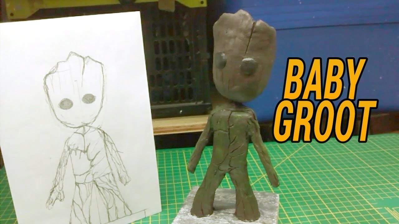 Como hacer a Baby Groot / How to make Baby Groot - YouTube
