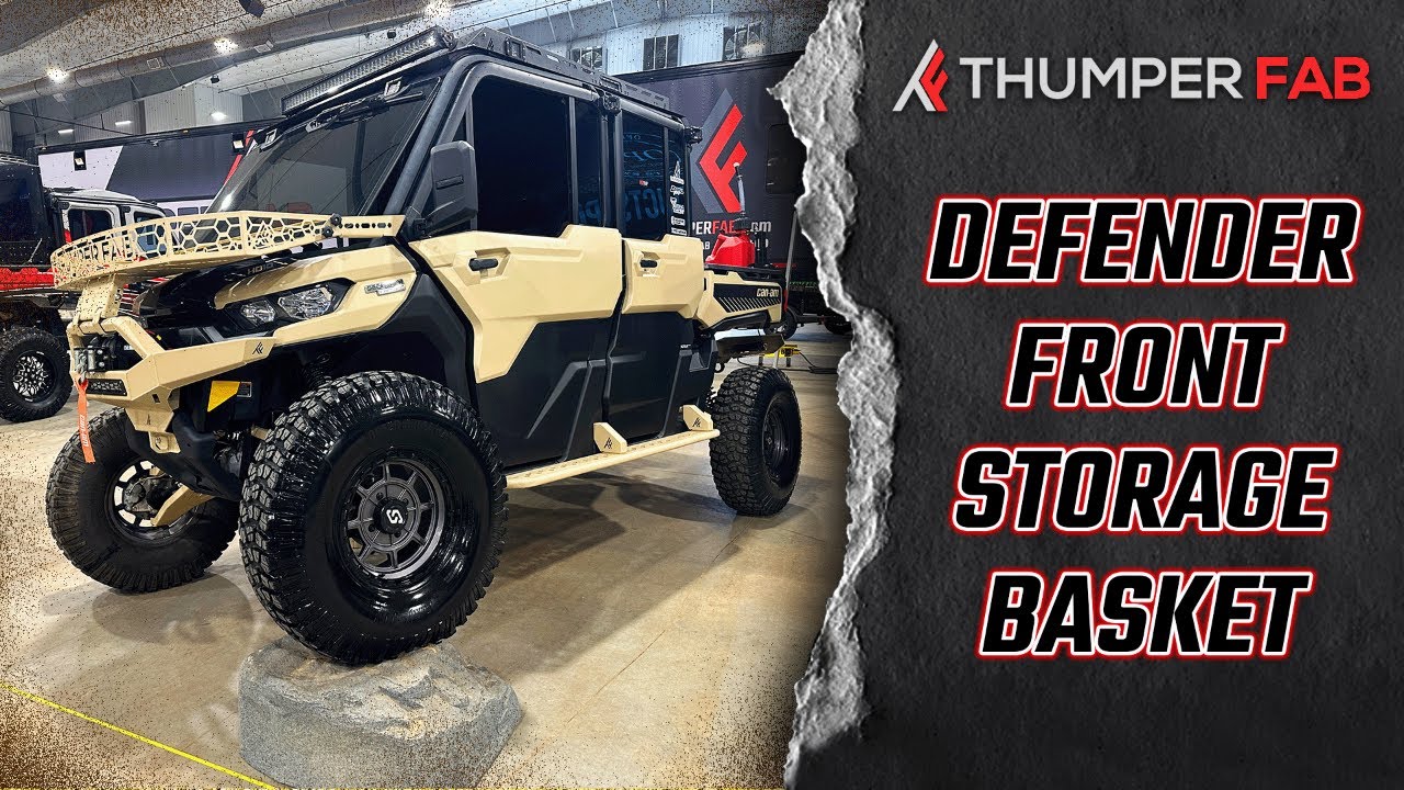 Add Storage to your Can-Am with the Defender Hood Rack by Thumper Fab ...