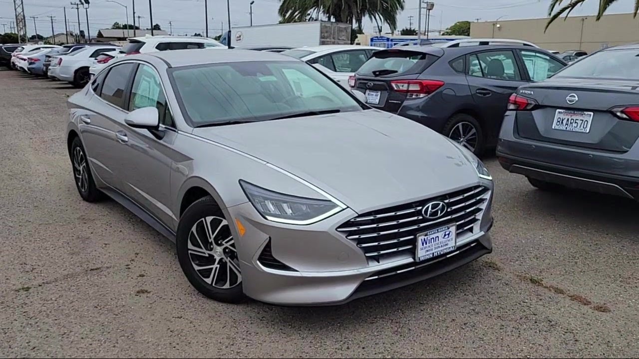 2020 Hyundai Sonata Hybrid Blue Sedan Santa Maria - YouTube
