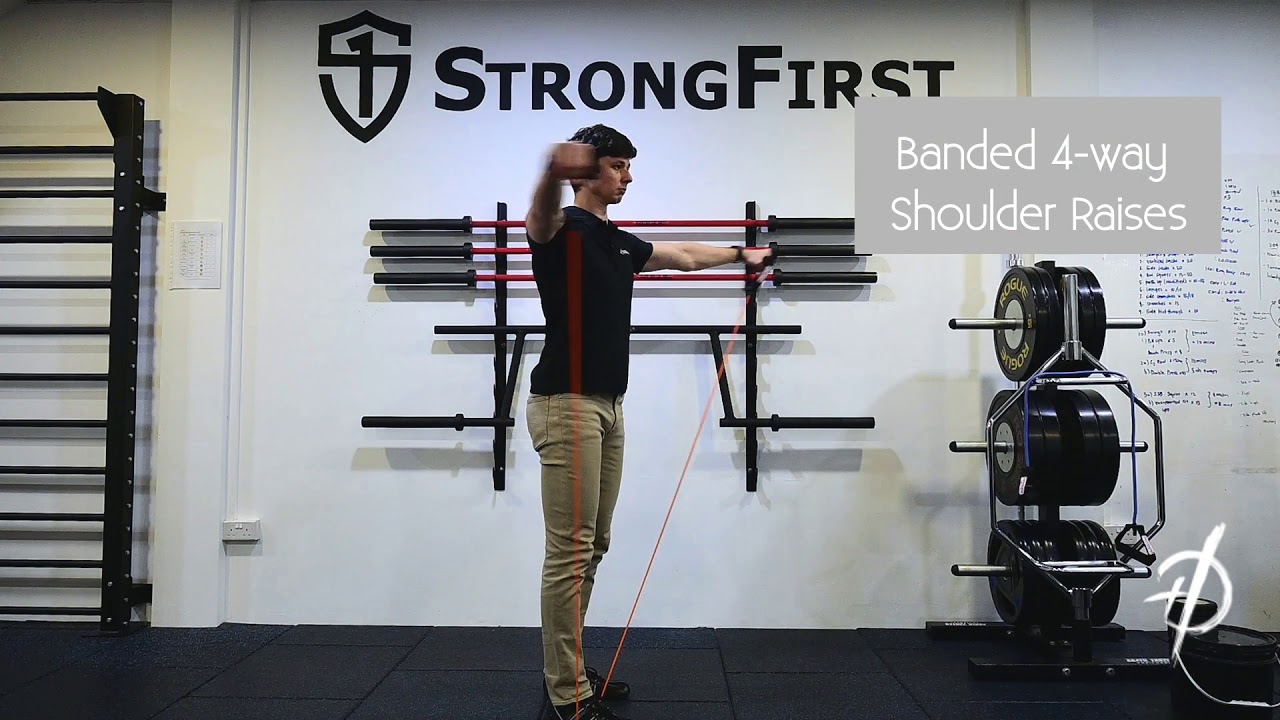 Banded 4 way Shoulder Raises - YouTube