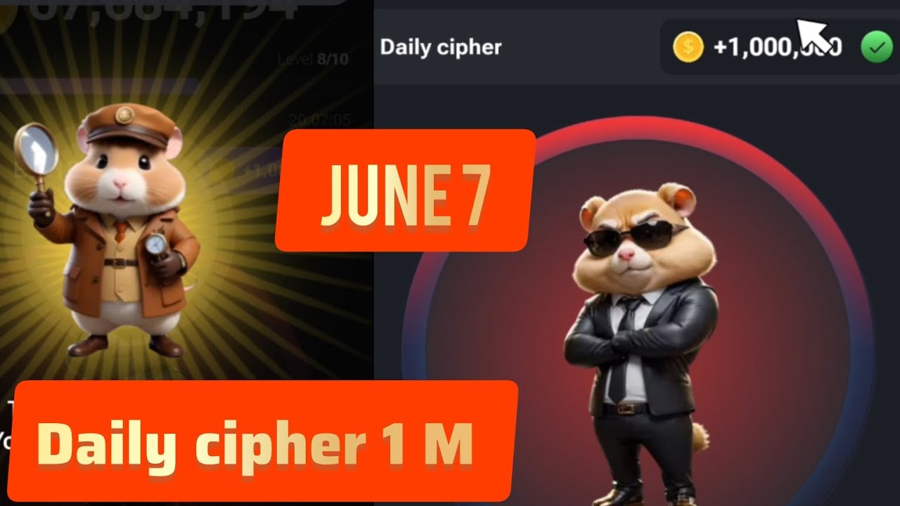 daily cipher 1M june 7 Hamaster combat - YouTube