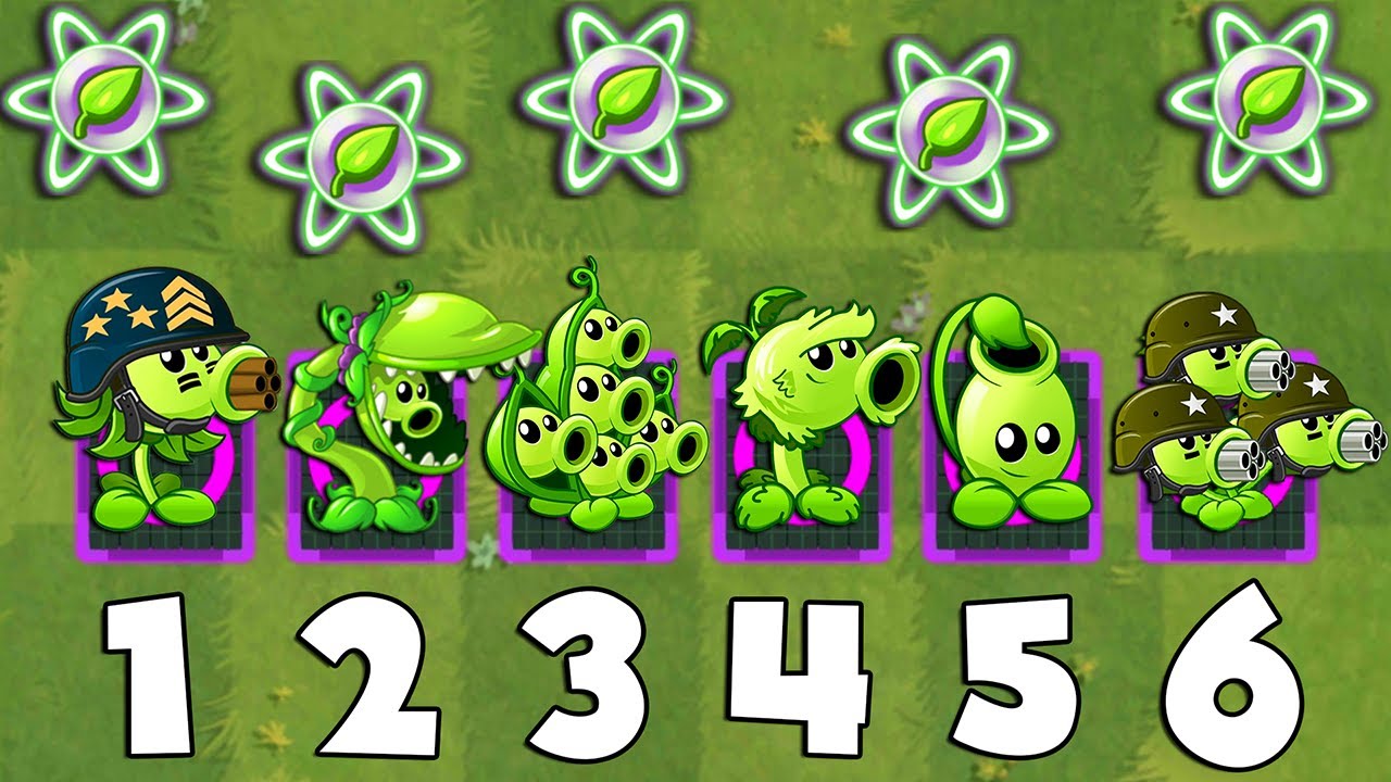 PvZ 2 Final Boss - All PEA GREEN Plants Power-Up vs PvZ 2 All Final ...