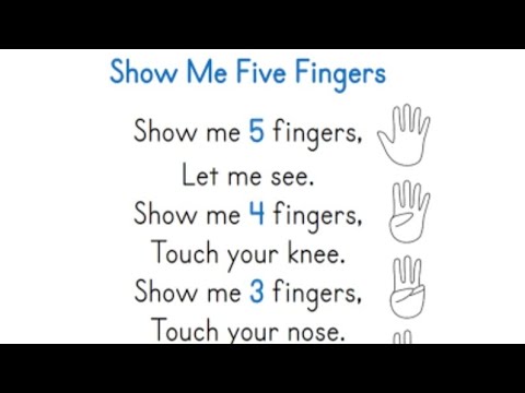 Rhyme | Show me Five Fingers | Nursery Kg Kids Class | English Rhyme ...