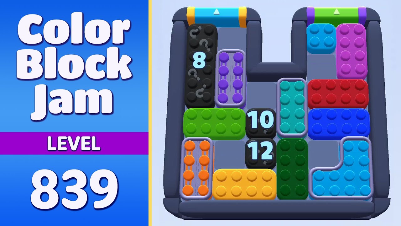 Color Block Jam Level 839 | Every Puzzle Solved! 🎯 - YouTube