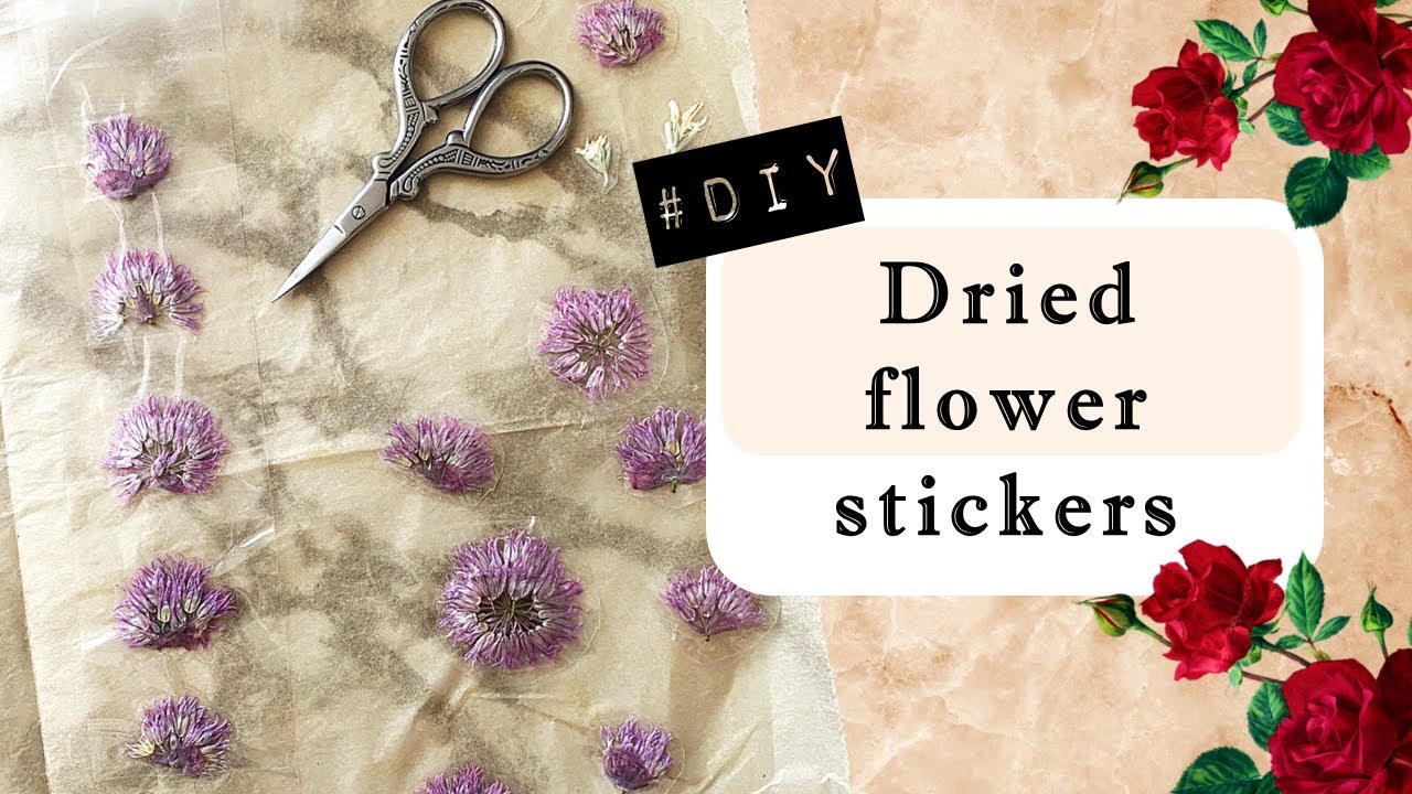 Flower stickers from real blossoms| DIY stickers| Flower preservation ...
