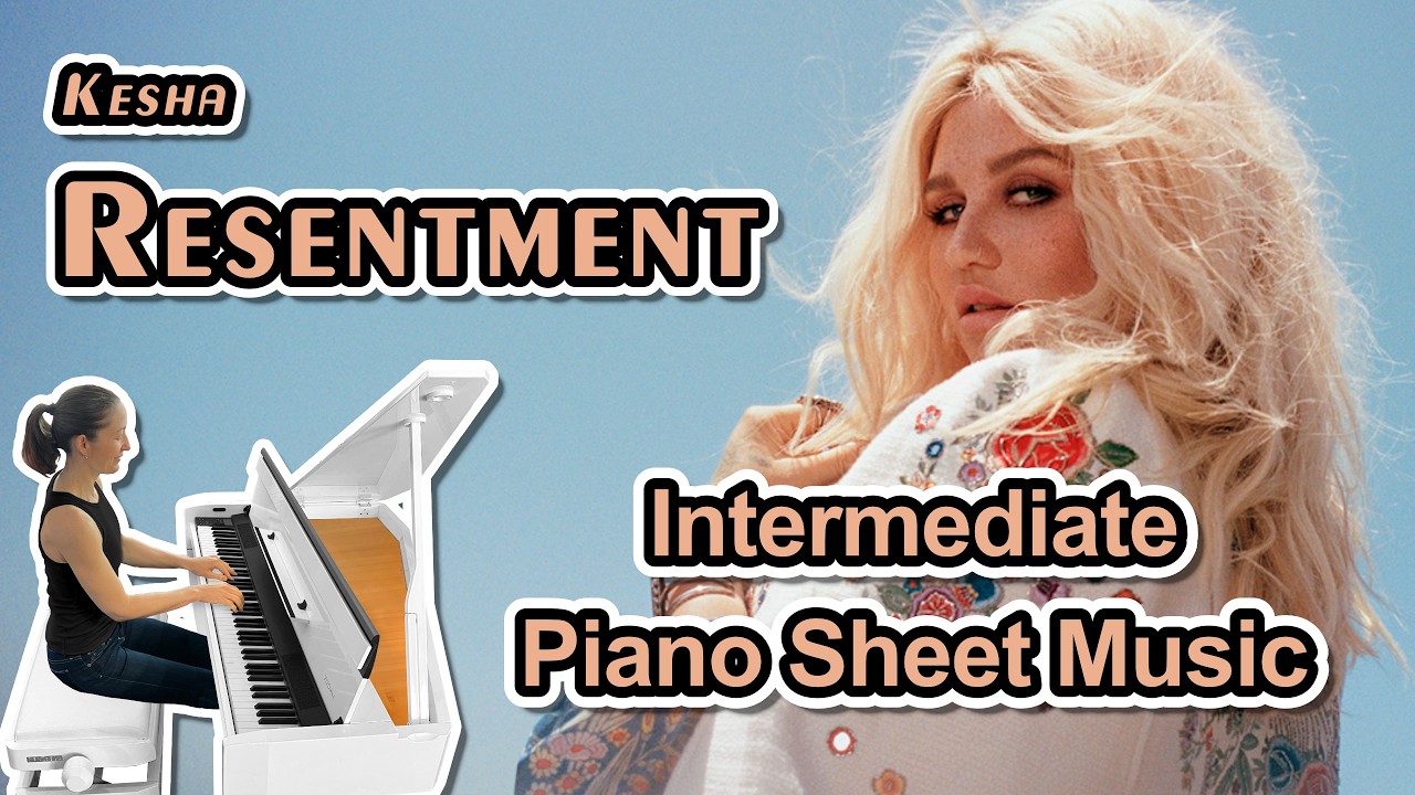 Resentment (Kesha) - Intermediate Piano Solo - YouTube