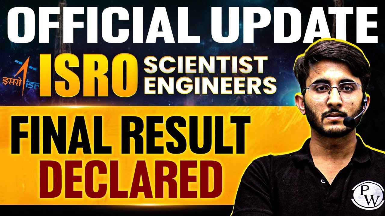ISRO Scientist/Engineer Final Result 2024 OUT! ISRO Official ...