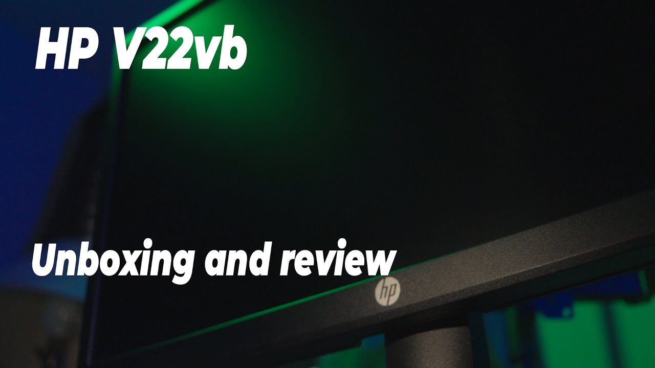 HP V22vb Unboxing And Monitor Review - YouTube