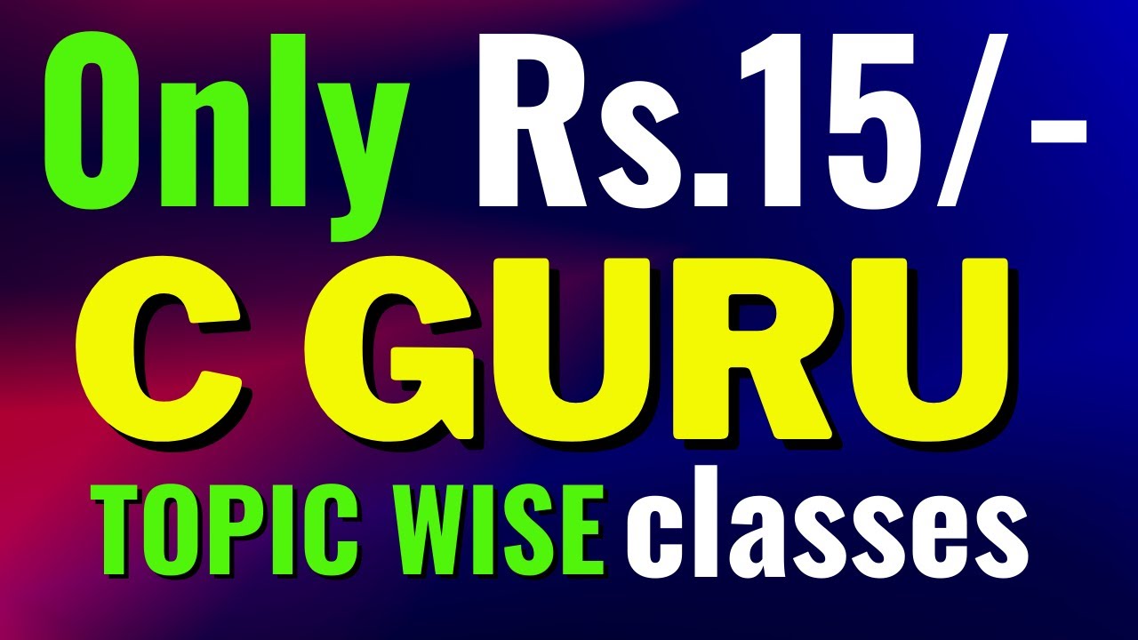Topic wise classes for 15 rupees Only - YouTube