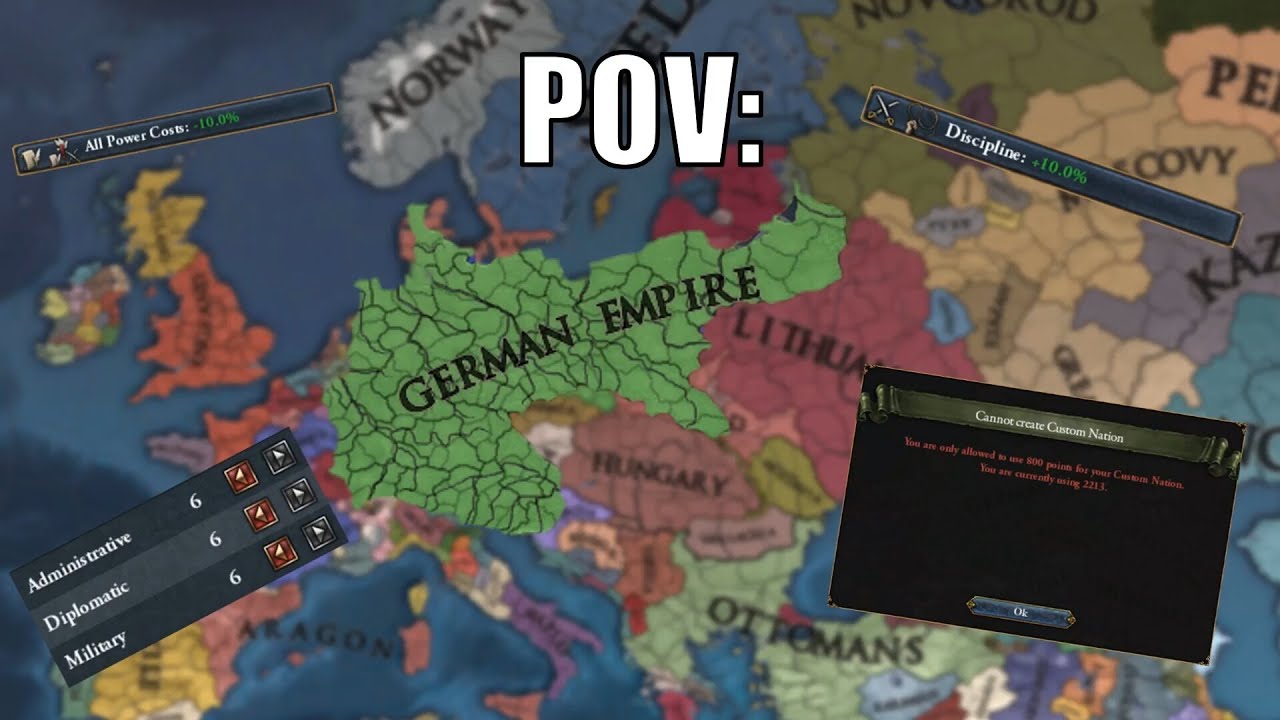 [EU4 MEME] First time creating a CUSTOM nation... - YouTube