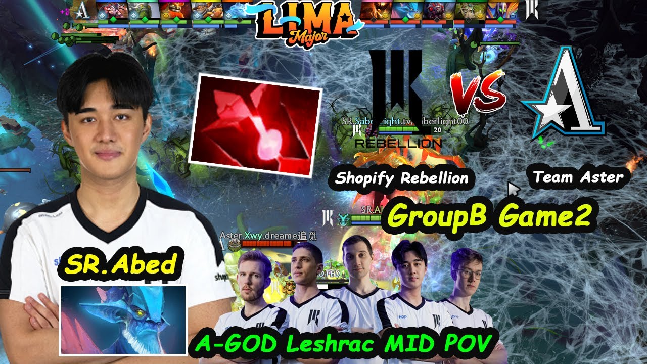 Shopify Rebellion vs Team Aster | Abed Leshrac MIDLANE POV #LimaMajor ...