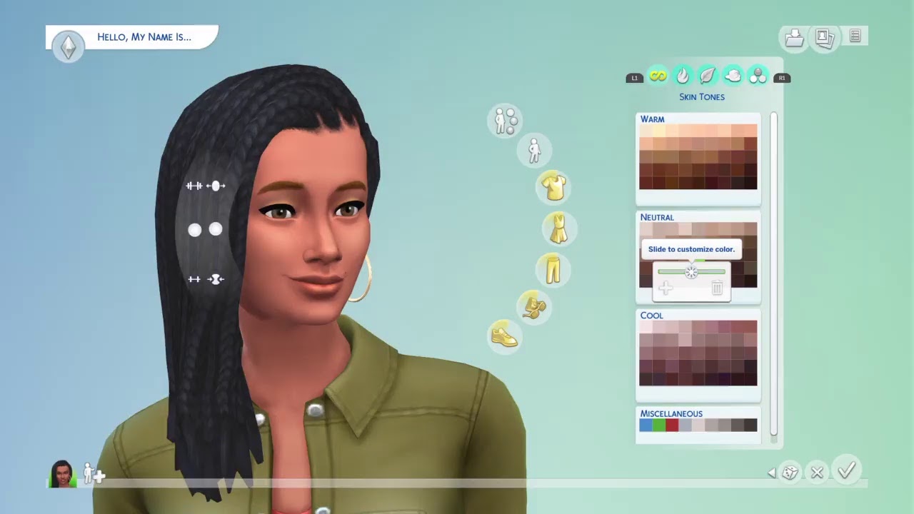 The Sims 4 New skin tones color Sliders also make up color sliders as ...