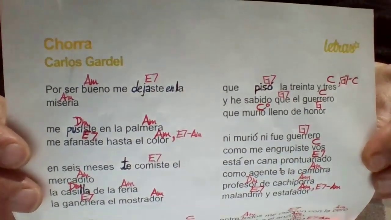 CHORRA Carlos Gardel COVER - YouTube