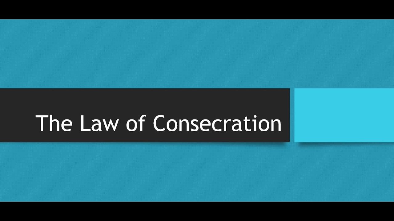 Law of Consecration - YouTube