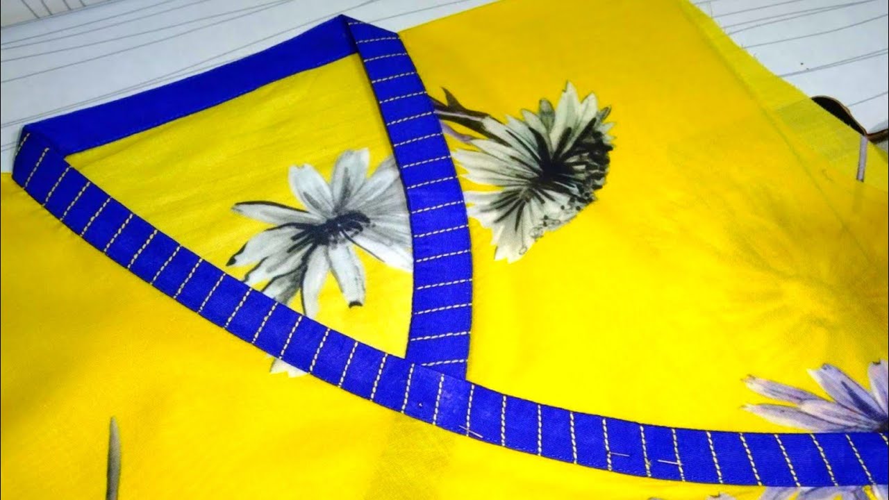 Angrakha cutting and stitching|| overlap neck design|| High Neck design ...