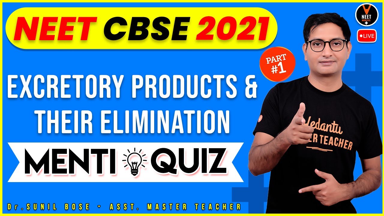 Excretory Products and Their Elimination Class 11 #1 | NEET Questions ...