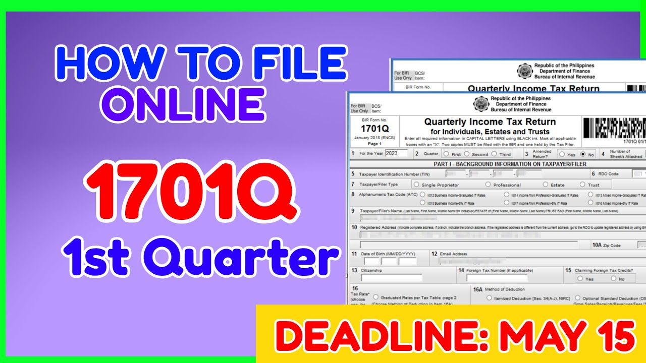 1701Q 1st quarter 2024 + 2551Q: How to File 1701Q using eBIR Online ...