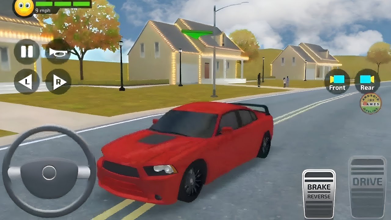 SUV Cadillac Escalade & Red Sportscar Car Driving On City Realistic ...