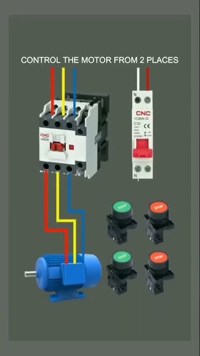 3 phase motor contactor connection - YouTube