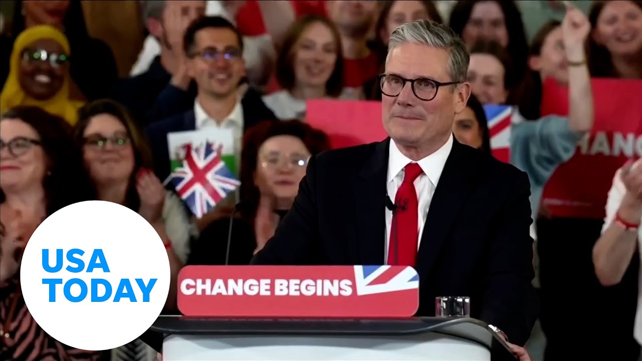 New UK Prime Minister Keir Starmer celebrates historic election win ...