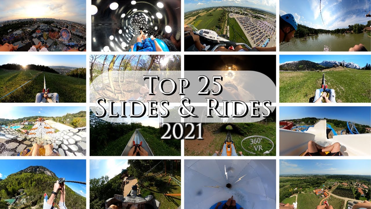 Top 25 Slides & Rides 2021 360° VR POV Onride - YouTube