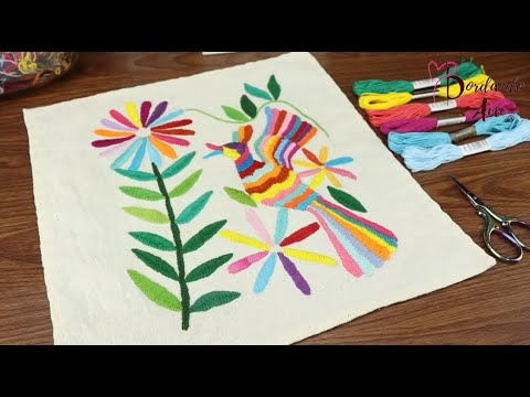 ¡Es muy fácil! BORDADO TIPO TENANGO FLORES SIN NUDOS - YouTube