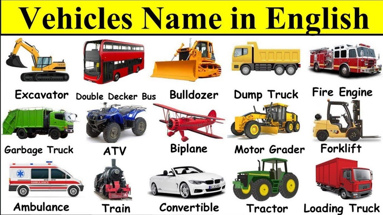 Vehicles | Vehicles name for kids | Kids Learning Tv - YouTube
