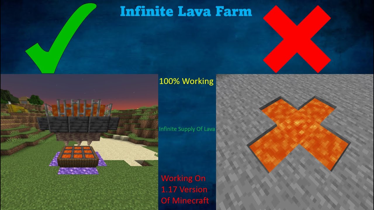 How To Make An Infinite Lava Farm In 1.17 Minecraft!! - YouTube