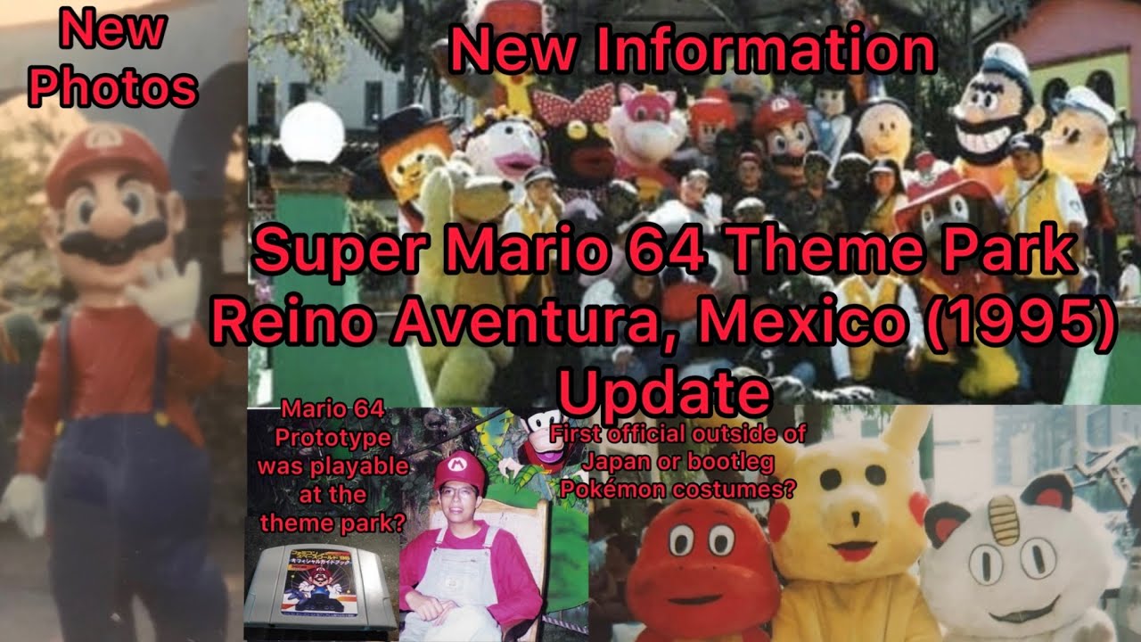 Super Mario 64 Theme Park Reino Aventura, Mexico 1995 (Update) New ...